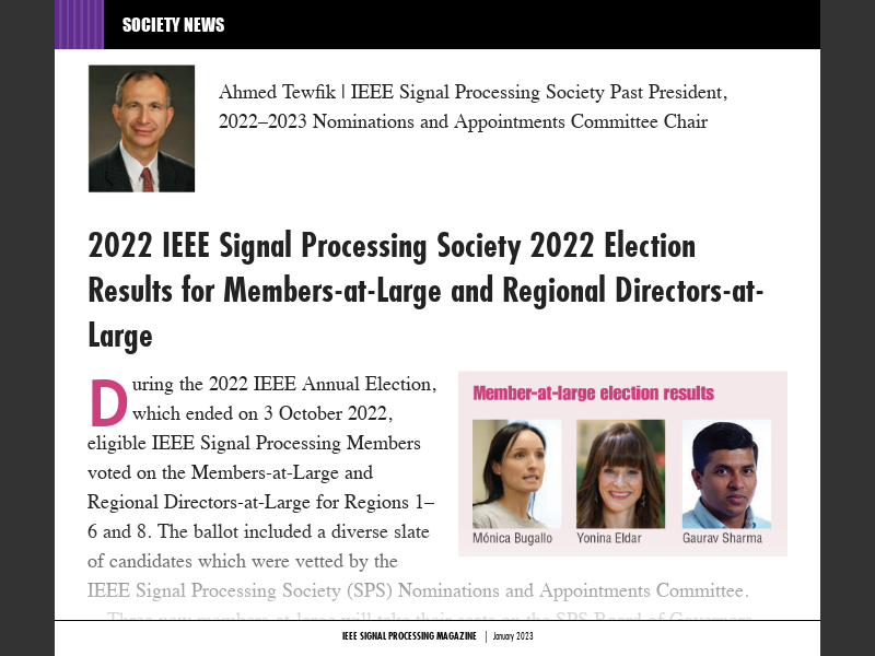 Ieee Signal Processing January 20232022 Ieee Signal Processing