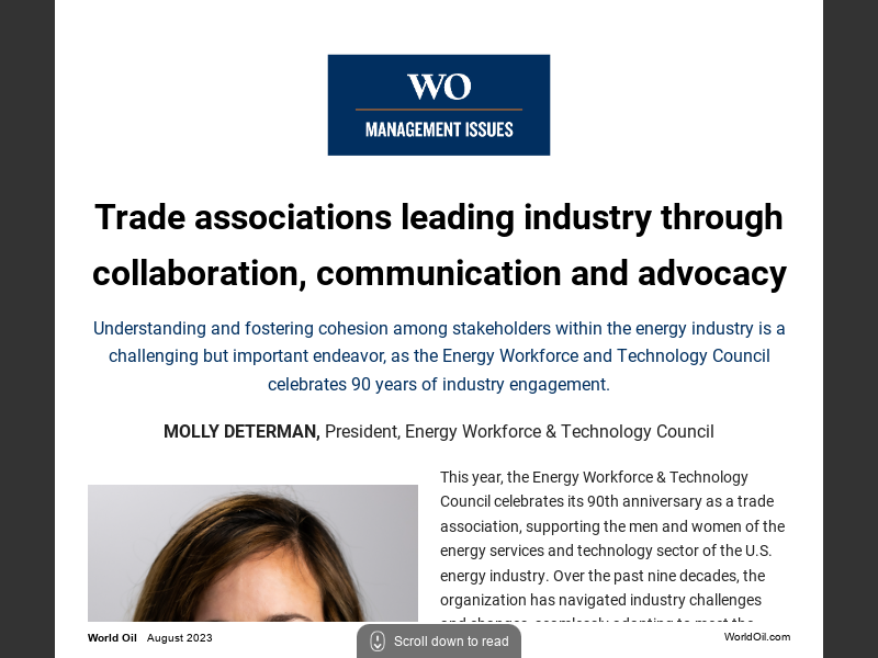 August 2023Mgt Issues—Determan (EWTC)