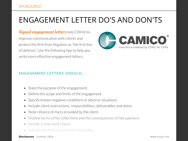 Disclosures Summer 2024Camico Advertorial